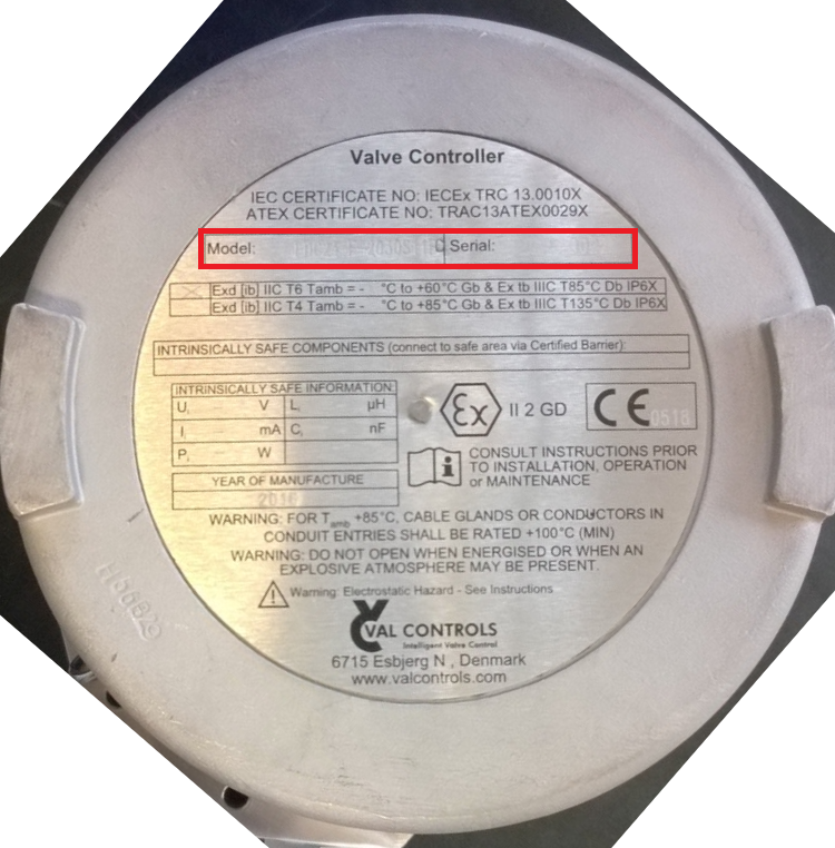 How to find the model and serial no. – Val Controls – Help Center